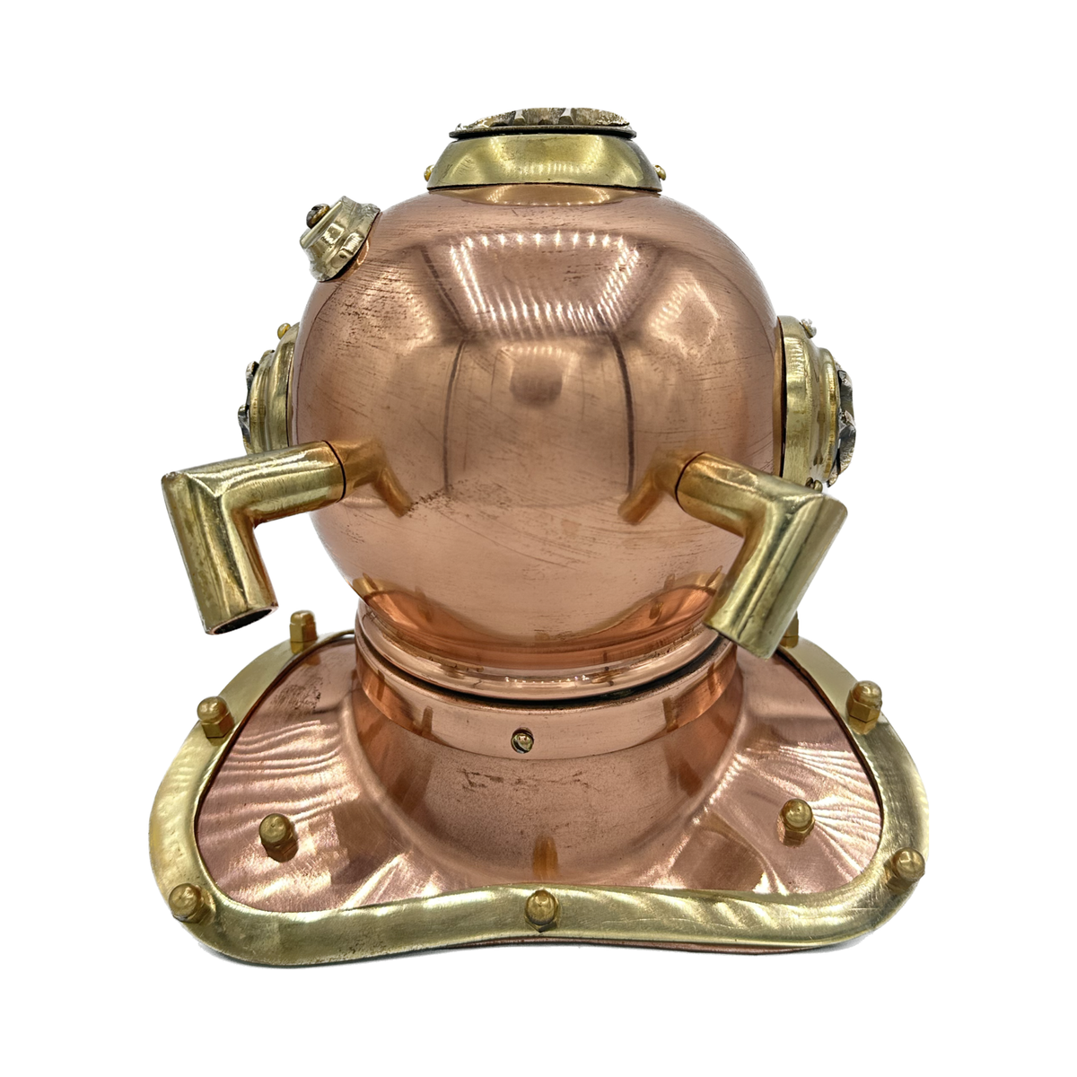 Small Diving Helmet (Copper with brass) – Tesaut Models