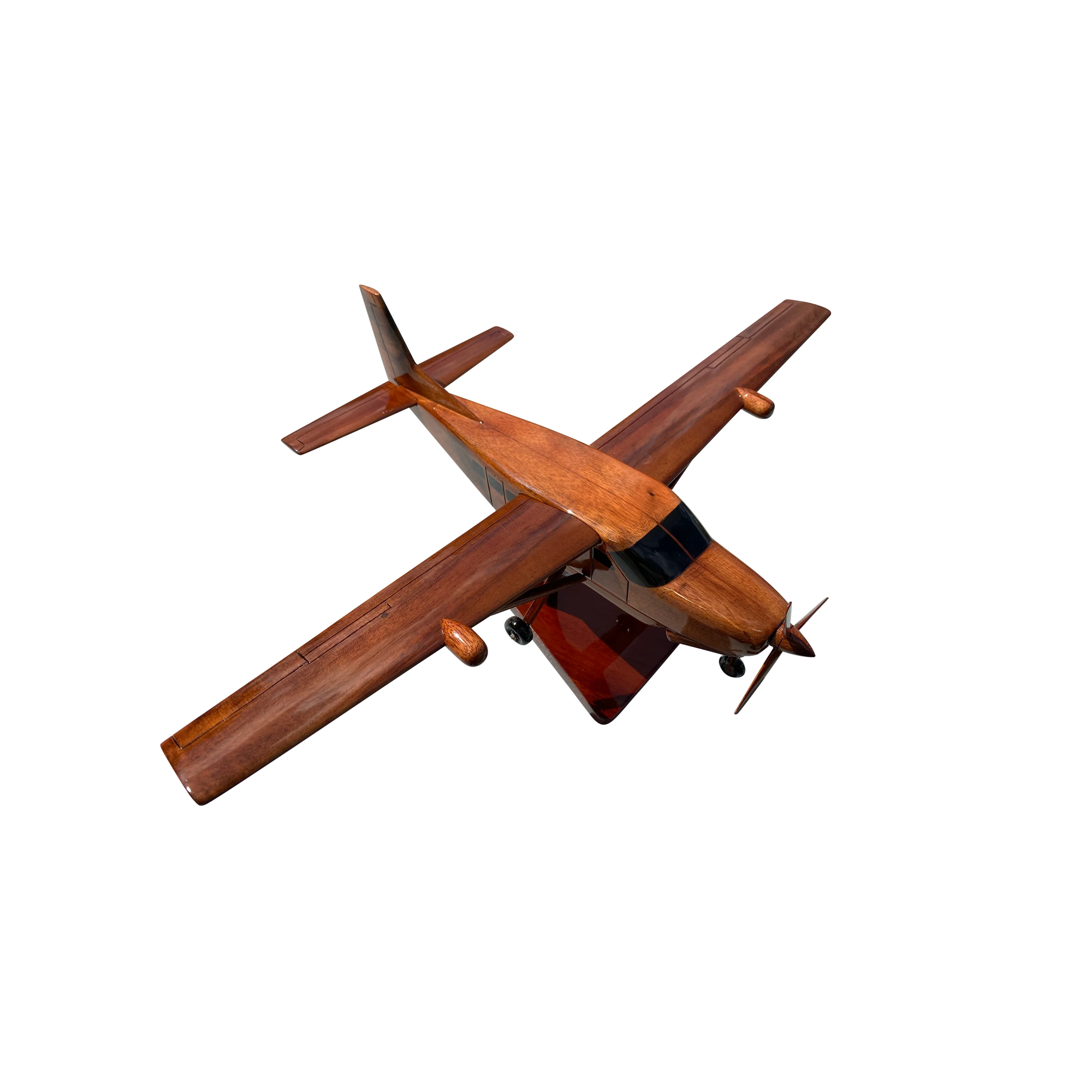 Cessna Caravan Mahogany Wood Desktop Airplanes Model – Tesaut Models