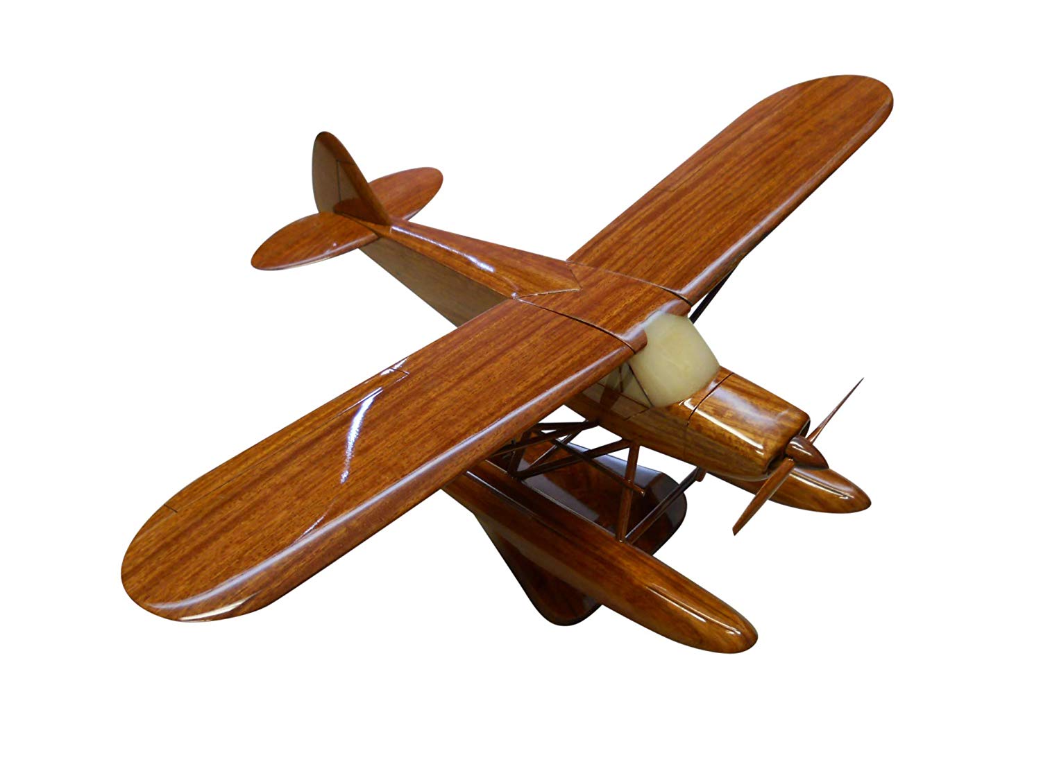 Piper PA on floats Mahogany Wood Desktop Helicopters Model – Tesaut Models